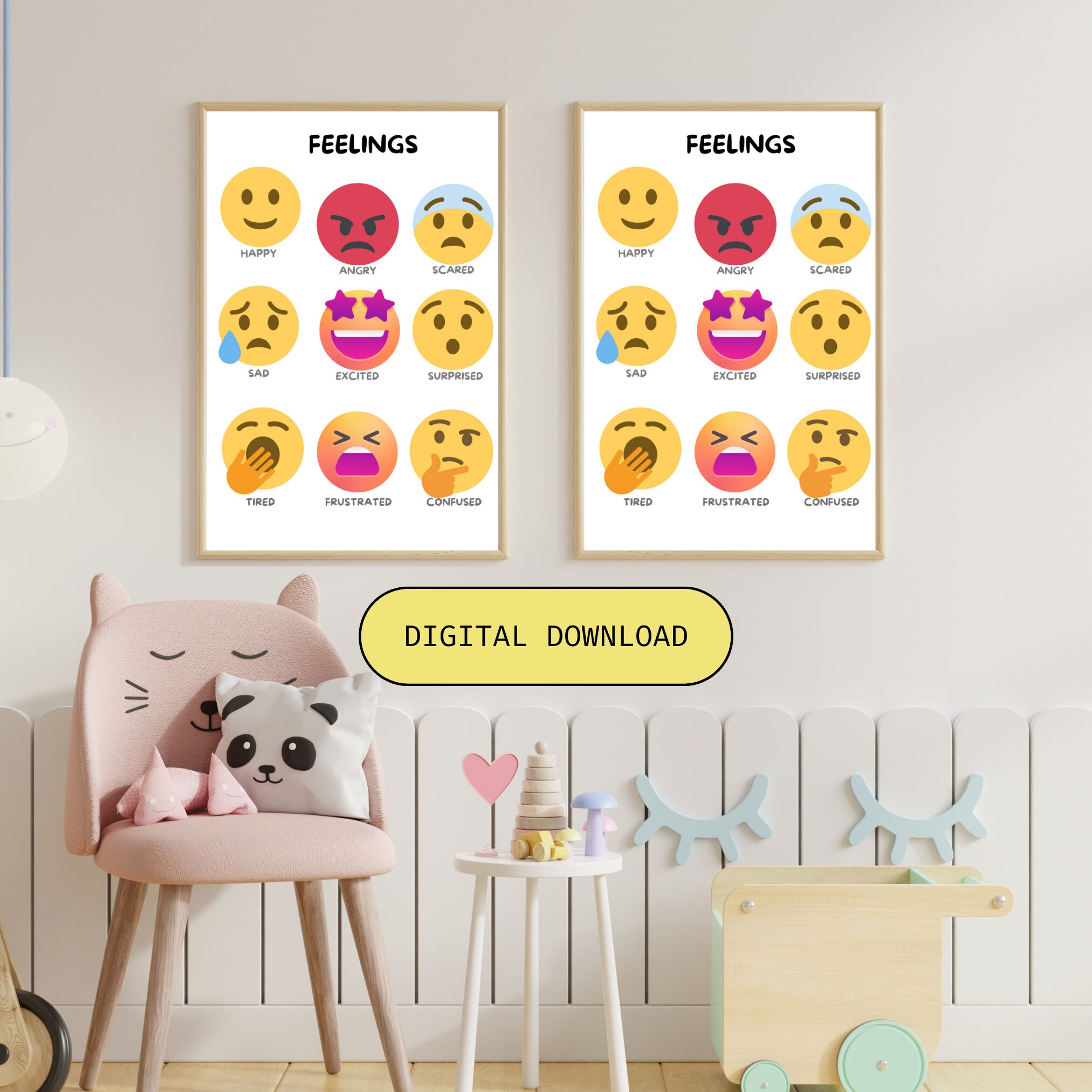 Name Your Feelings Emotions Printable Montessori Education Digital ...