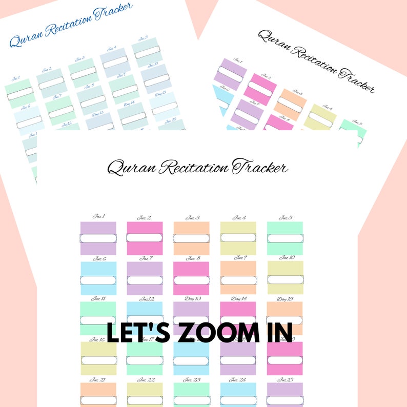 Printable Quran Tracker, Quran Recitation, Quran Reading, Juz, Ramadan ...