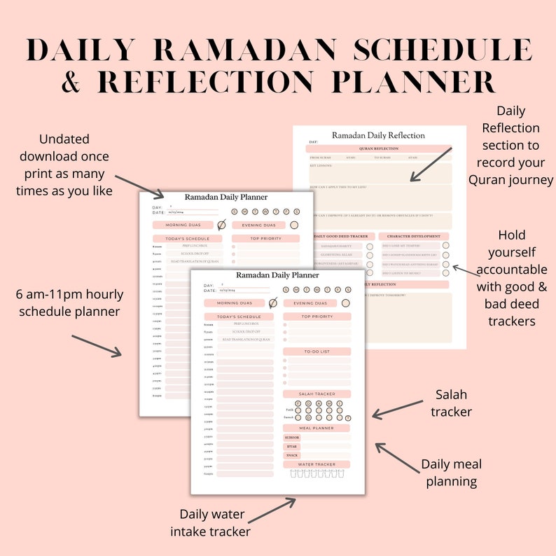 Ramadan Daily Digital Fillable Planner Printable Quran Reflection Good ...