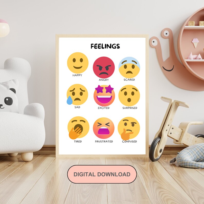 Name Your Feelings Emotions Printable Montessori Education Digital ...