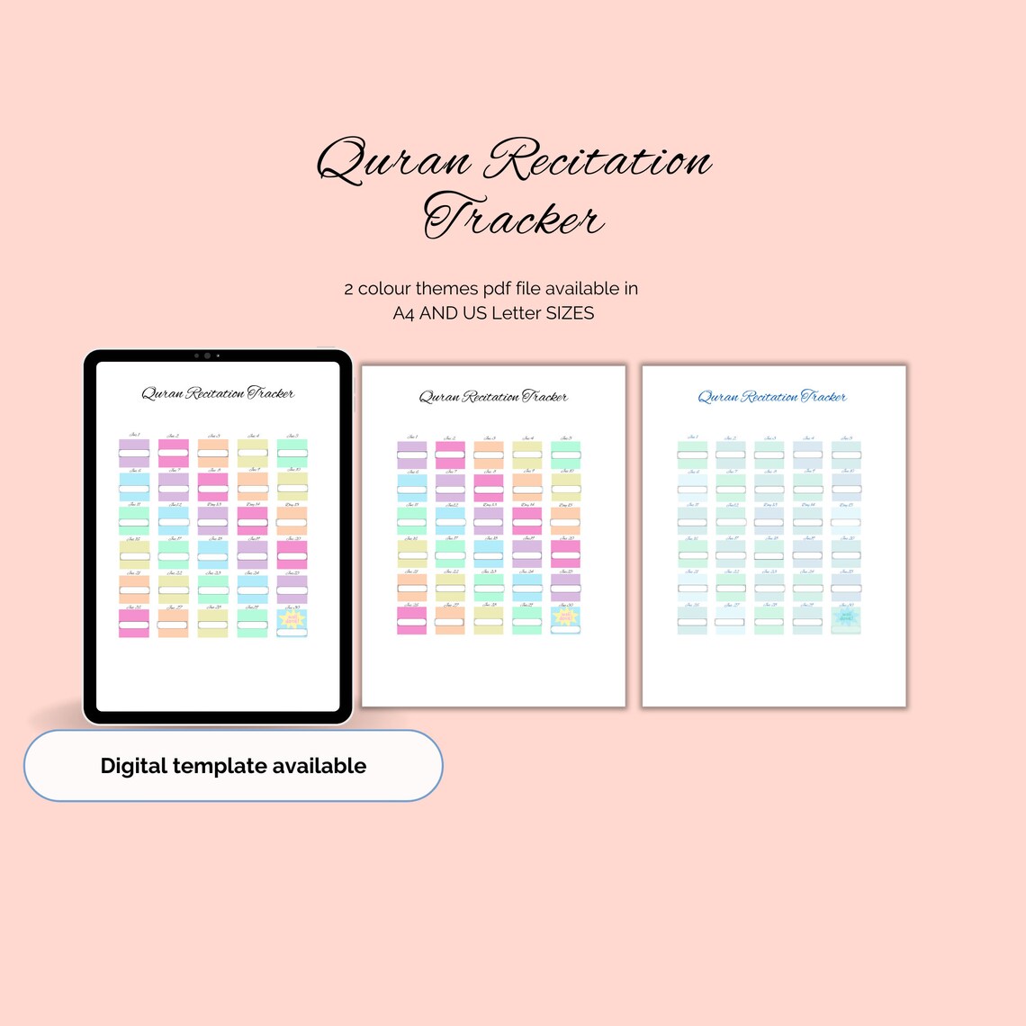 Printable Quran Tracker, Quran Recitation, Quran Reading, Juz, Ramadan ...