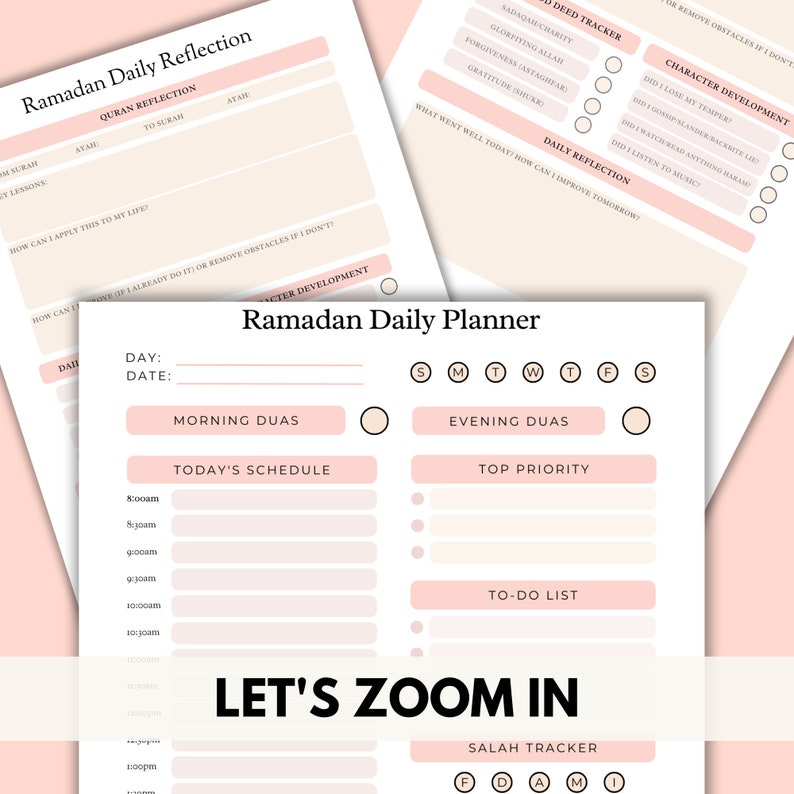 Ramadan Daily Digital Fillable Planner Printable Quran Reflection Good ...