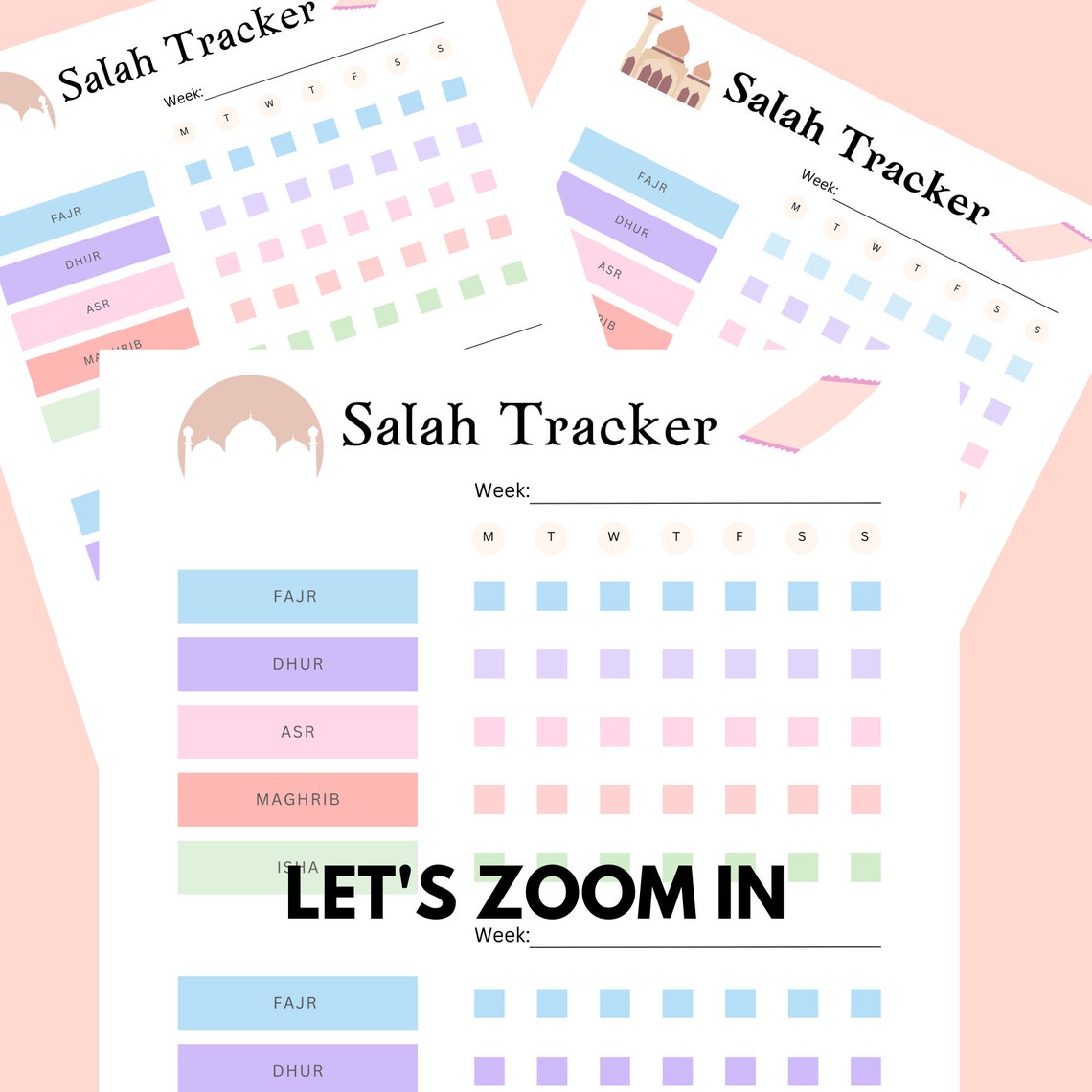 Salah Tracker, Muslim Kids Prayer Tracker, Namaz Log, Solat Sembahyang ...