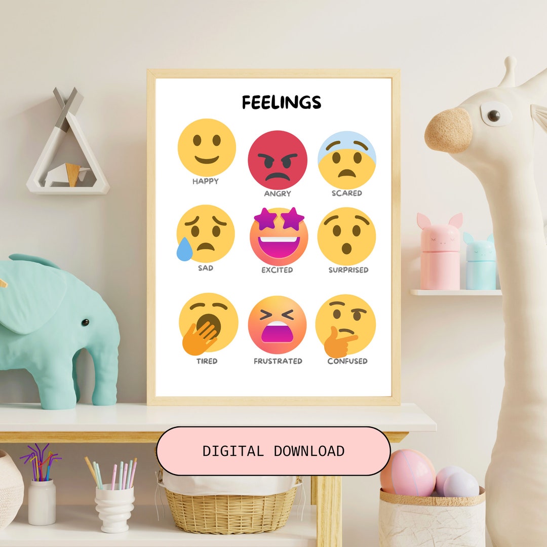 Name Your Feelings Emotions Printable Montessori Education Digital ...