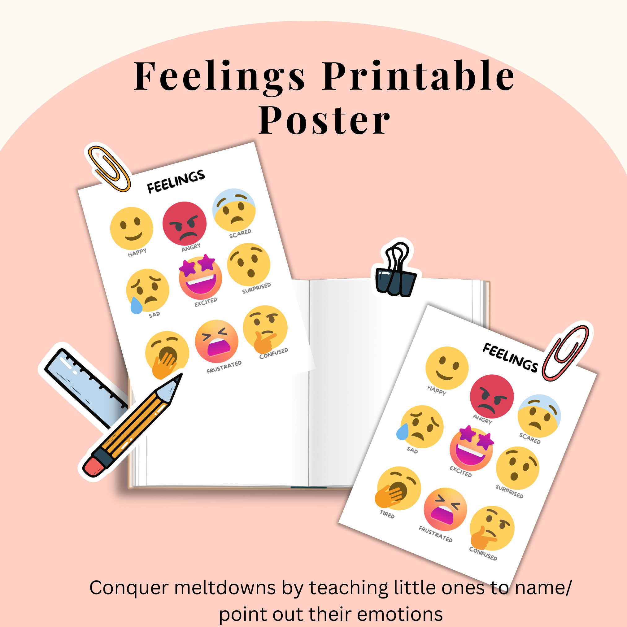 Name Your Feelings Emotions Printable Montessori Education Digital ...