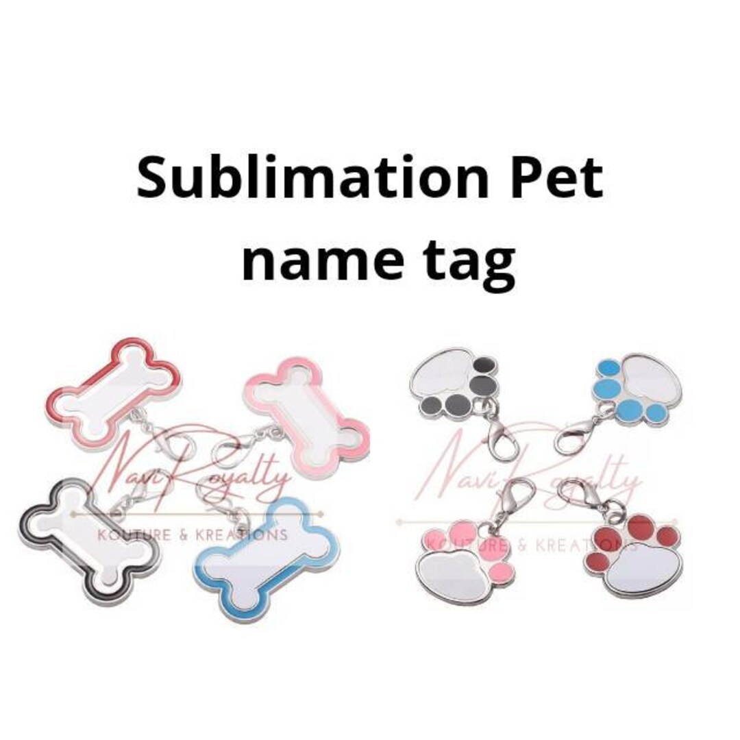 Sublimation Pet Tags Cat or Dog Tag Custom Animal Necklace Tag ...