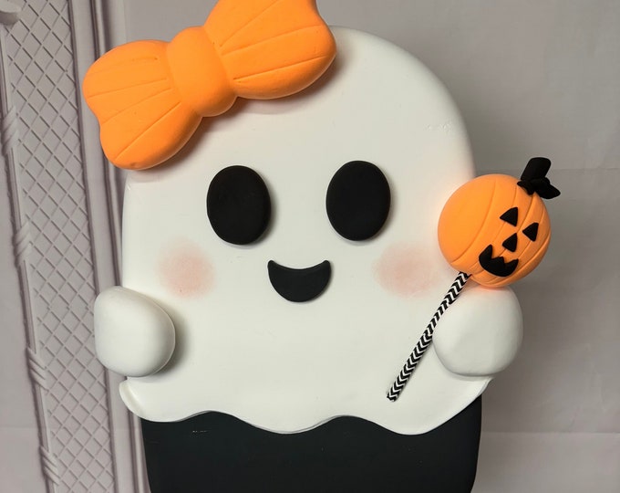 Jumbo Ghost Popsicle , for Wreaths, Halloween Decor, and Holiday Trees ...