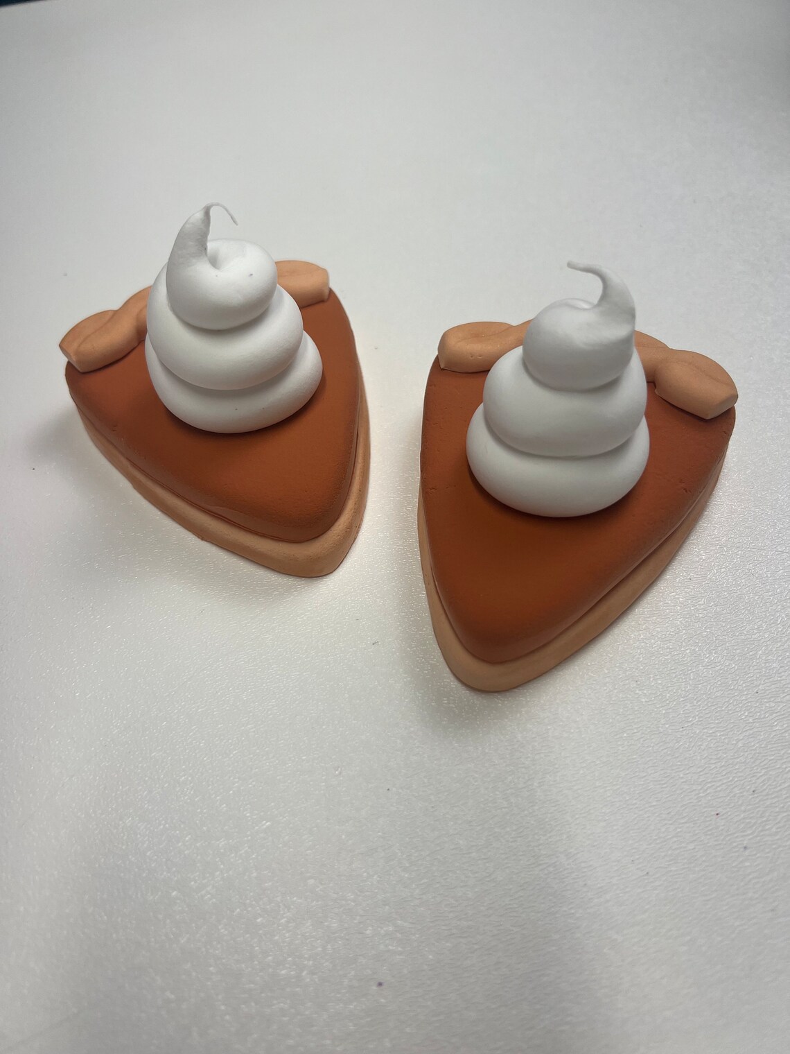 Set of 2 Fake Pumpkin Pie Slice Cookies for Tiered Trays , Displays ...