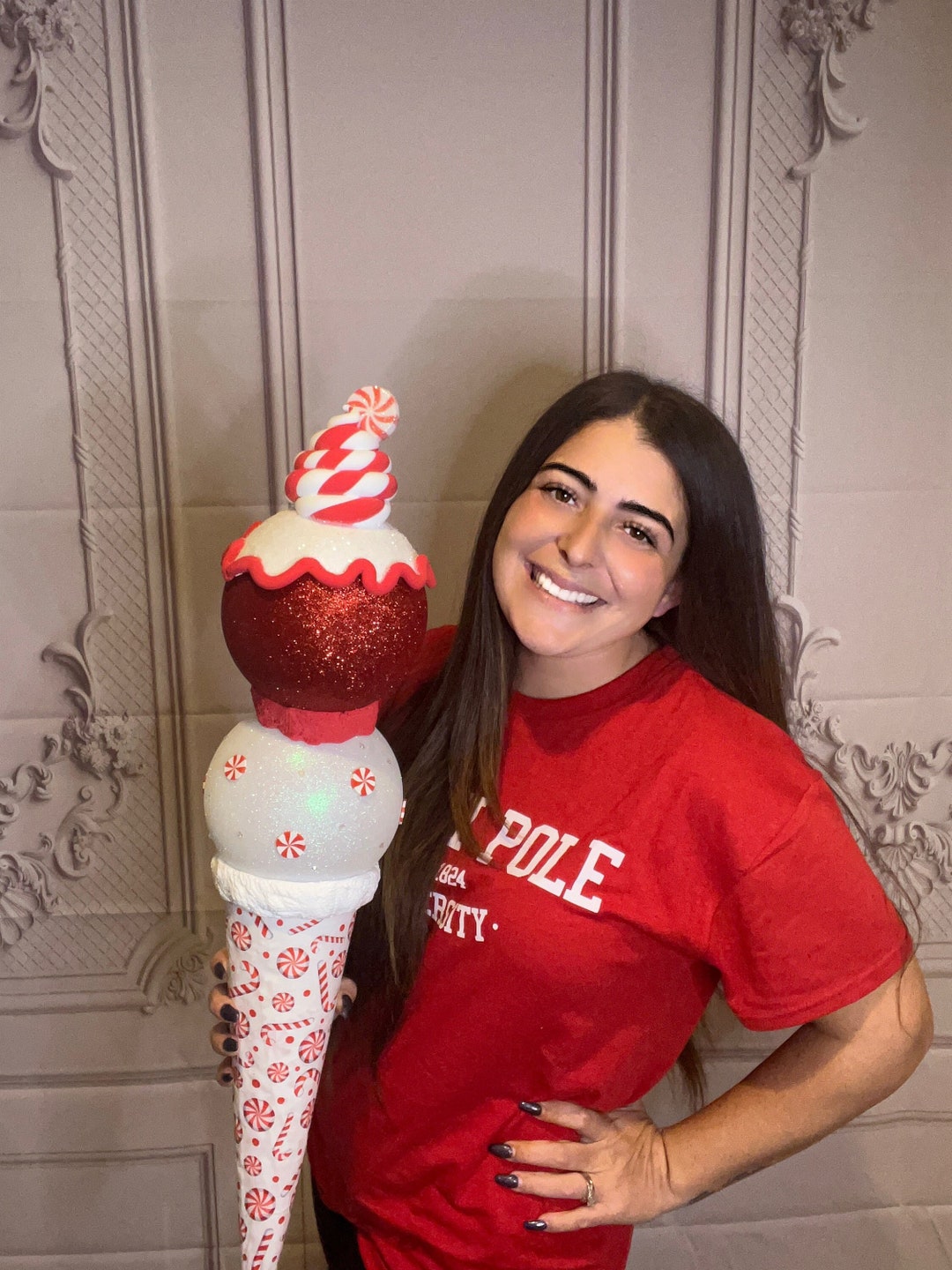 Extra Large Peppermint Fake Icecream Cone - Etsy