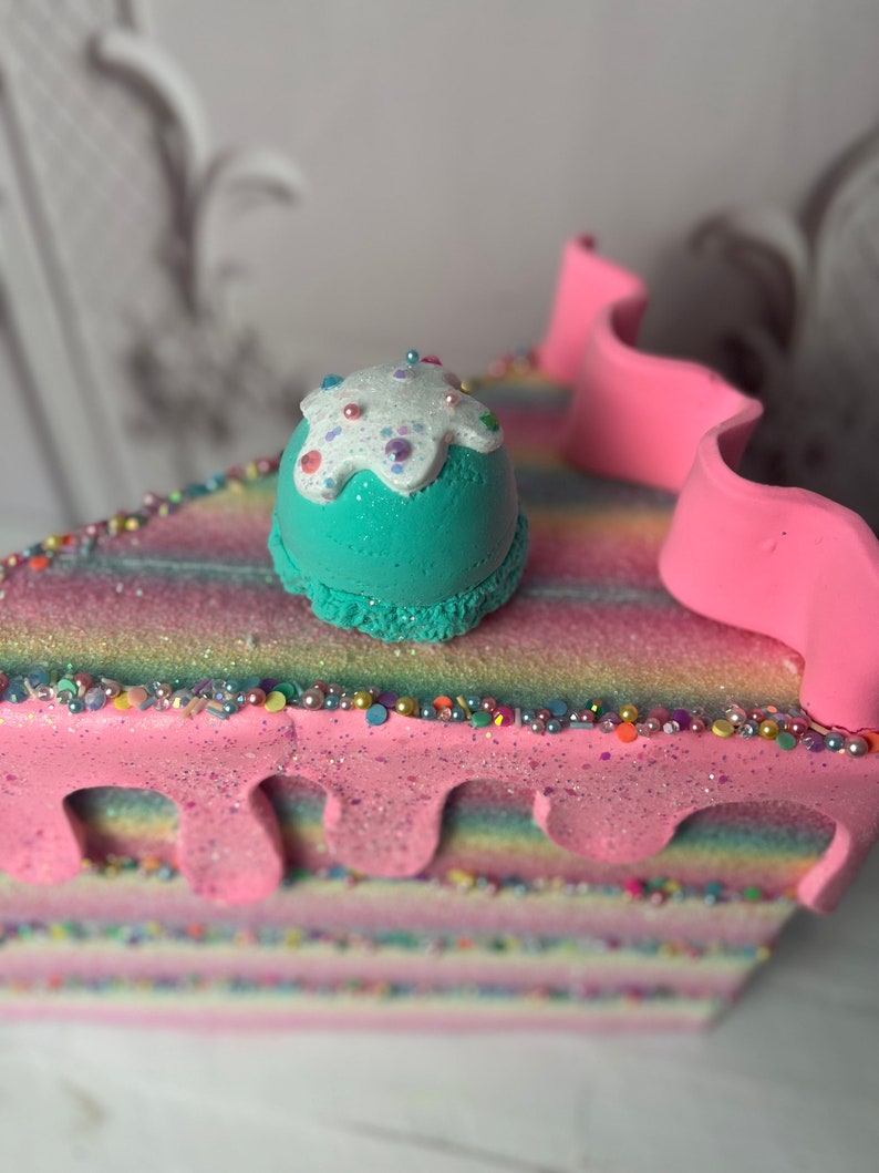 Whimsical Giant Pastel Christmas Cake Slice - Etsy