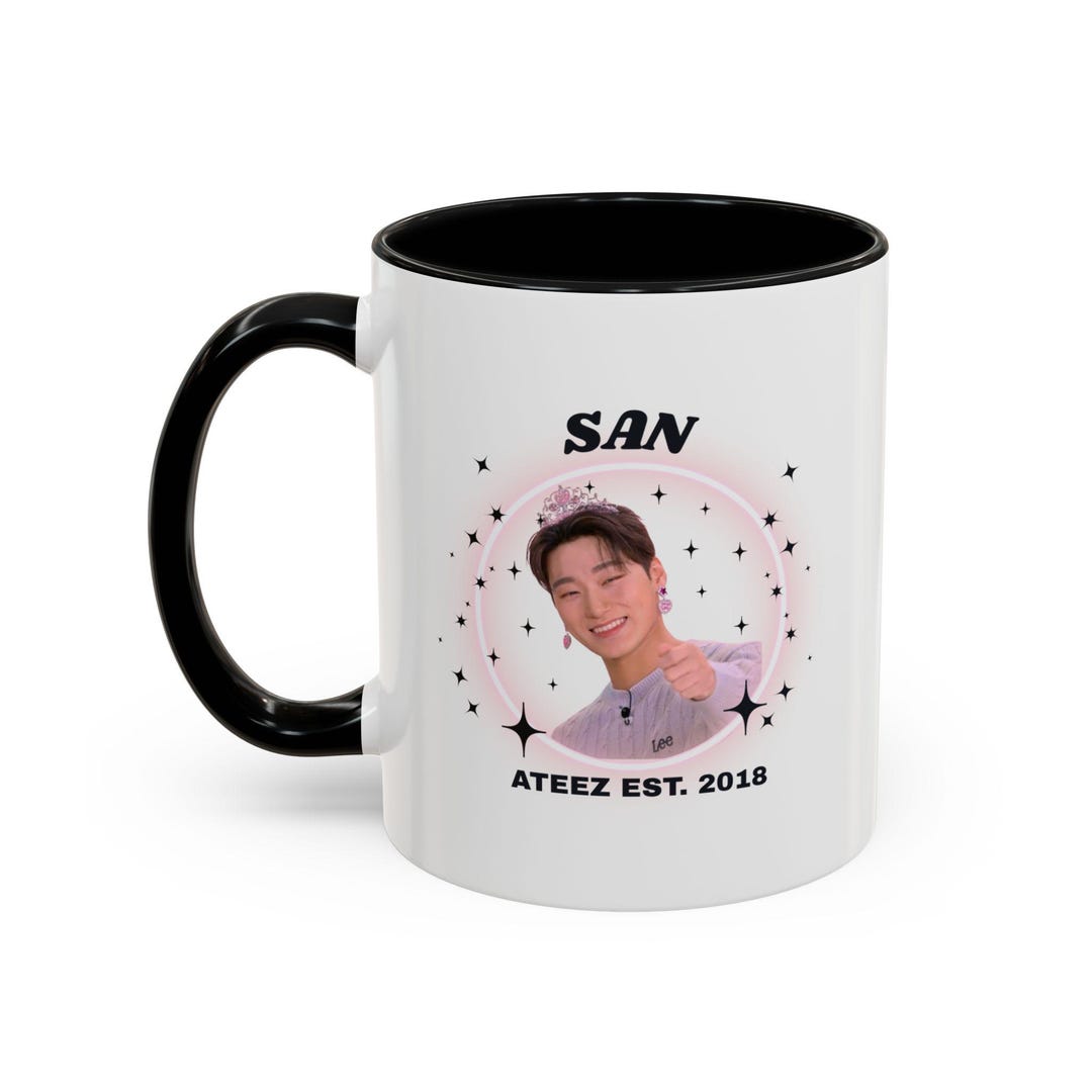 Ateez San Funny Face Accent Coffee Mug | K-pop ATEEZ Cute Ceramic Mug ...