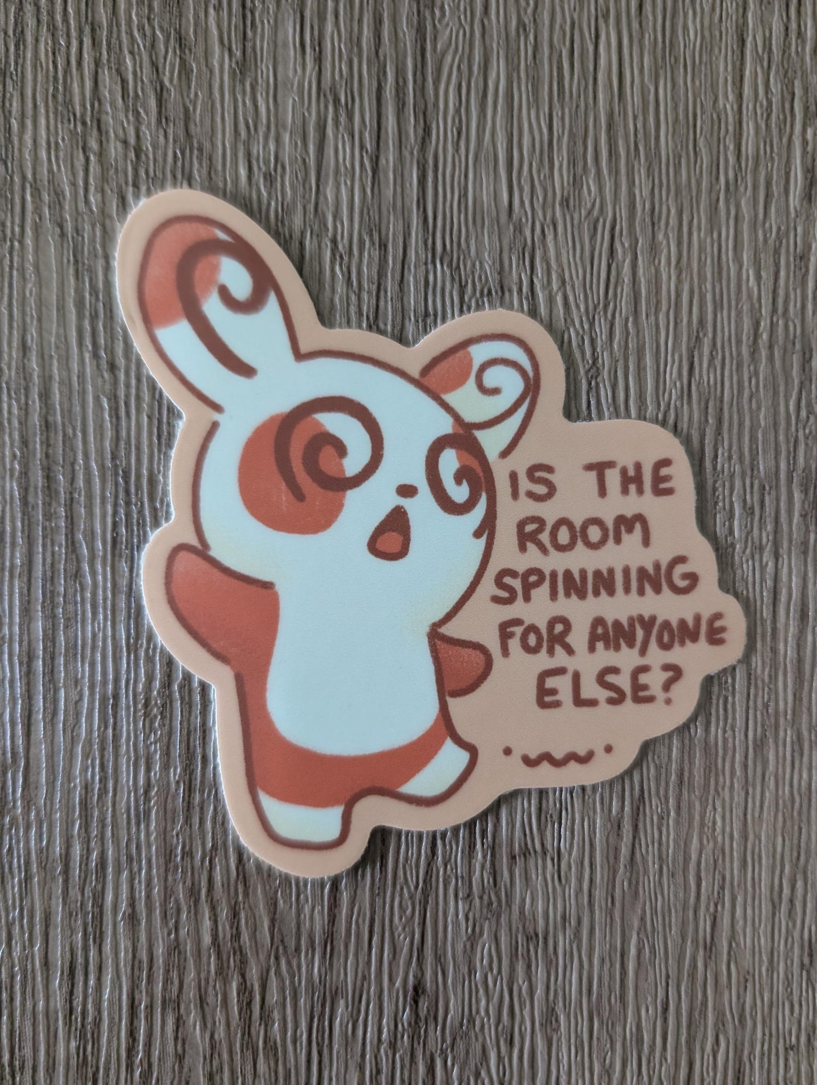Is the Room Spinning? - Spinda Vertigo - Vinyl Laminate Sticker - Etsy