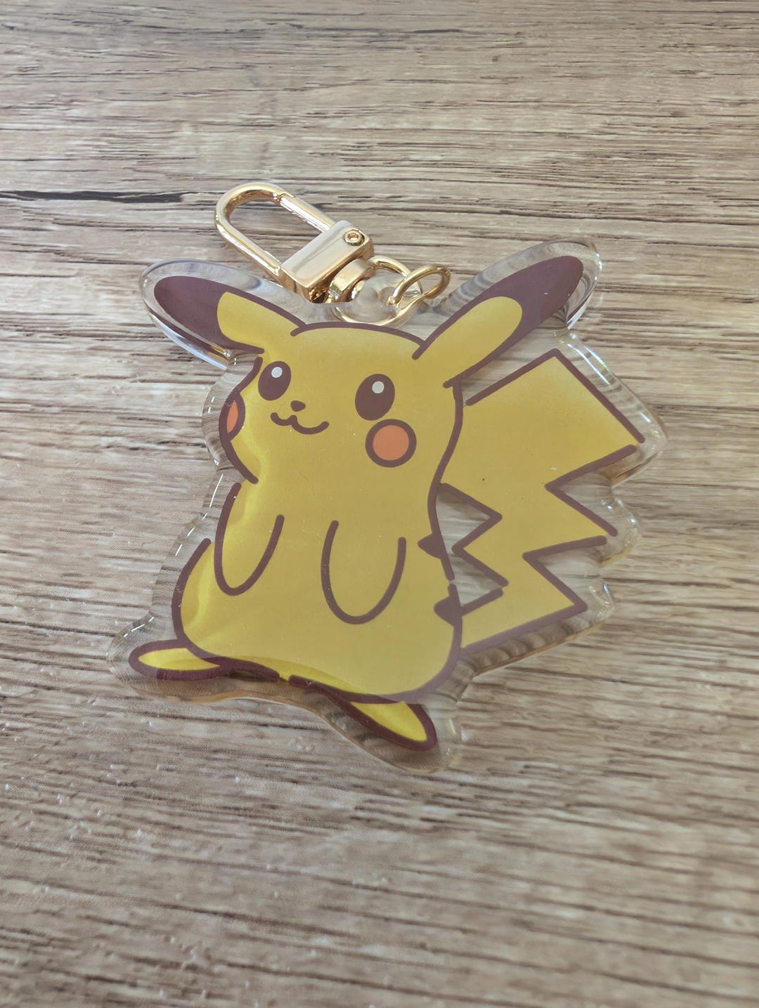Pikachu - Cute Kawaii Pocket Monster Epoxy Acrylic Keychain Charm - Etsy