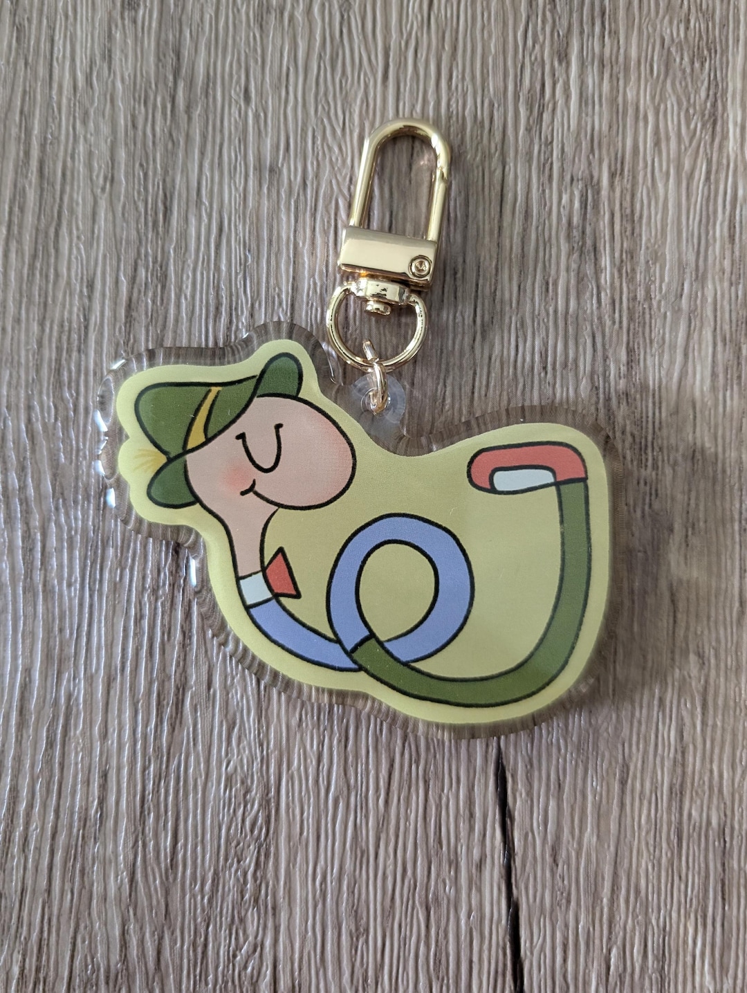 Lowly Worm - Cute Richard Scarry Epoxy Acrylic Keychain Charm - Etsy