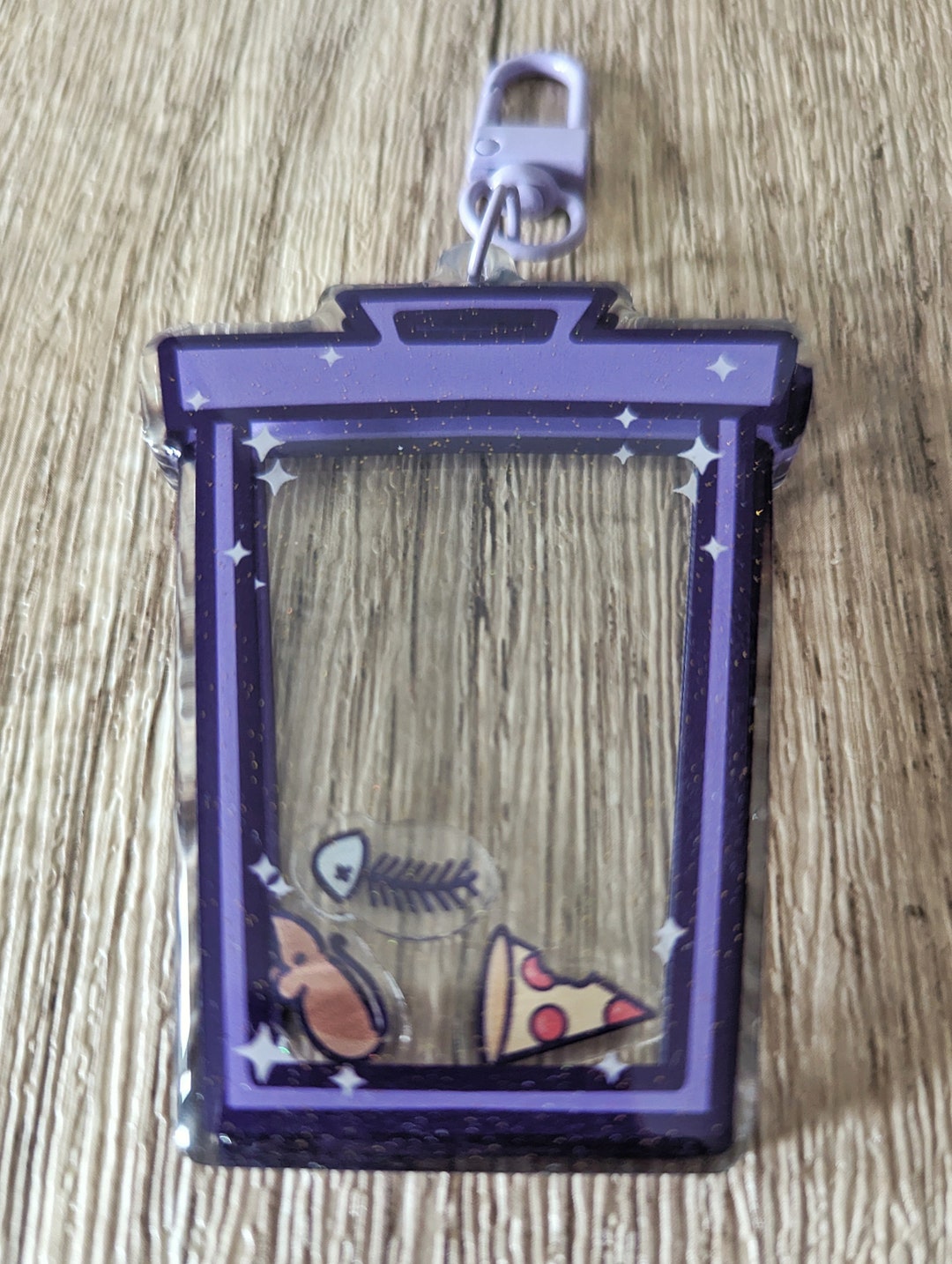 Trashy Cute - Kawaii Glitter Garbage Epoxy Acrylic Shaker Keychain ...