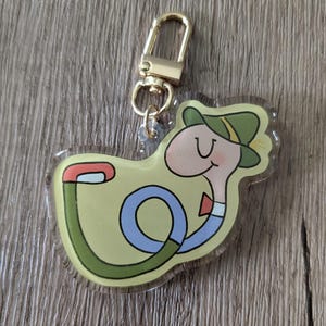 Lowly Worm - Cute Richard Scarry Epoxy Acrylic Keychain Charm - Etsy
