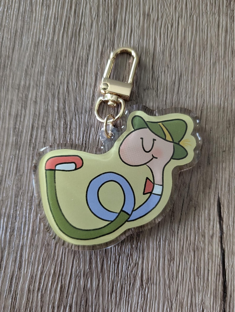 Lowly Worm - Cute Richard Scarry Epoxy Acrylic Keychain Charm - Etsy