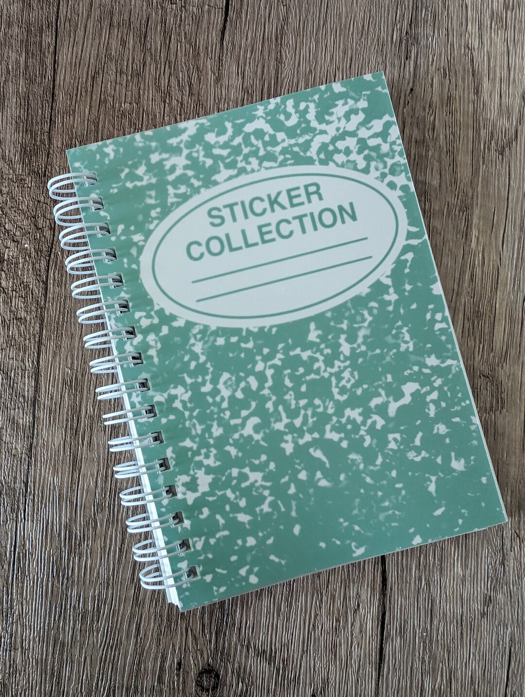 Teal Composition Sticker Keeper Reusable Sticker Collection and Storage ...