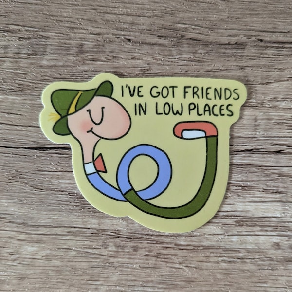 Lowly Worm Sticker - Etsy