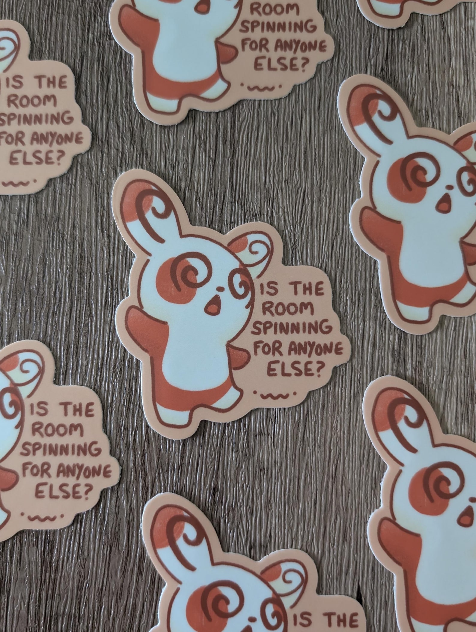 Is the Room Spinning? - Spinda Vertigo - Vinyl Laminate Sticker - Etsy