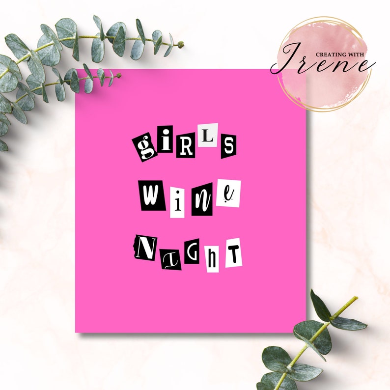 Mean Girls Wine Labels | 4 PRINTABLE Wine Bottle Labels | Instant ...