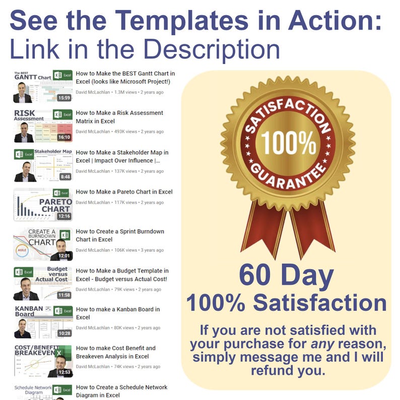 50+ Project Management Templates in Excel and Powerpoint - Etsy