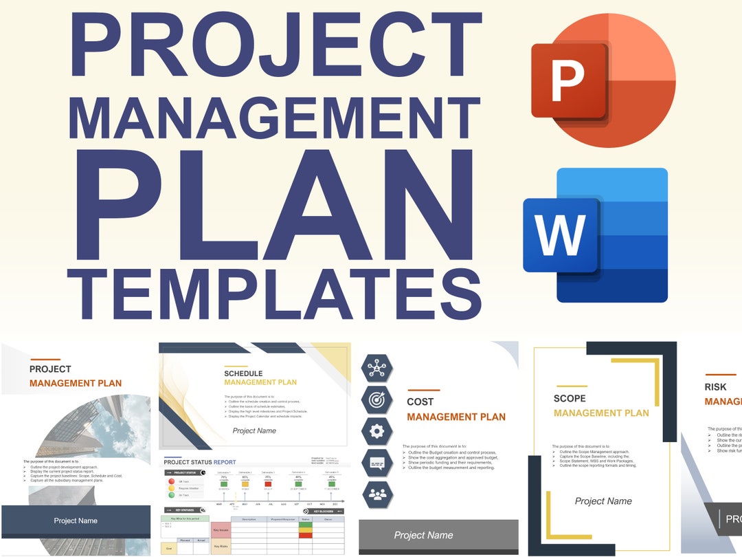 Project Management Plan Templates: Word & Powerpoint (14+) - Etsy