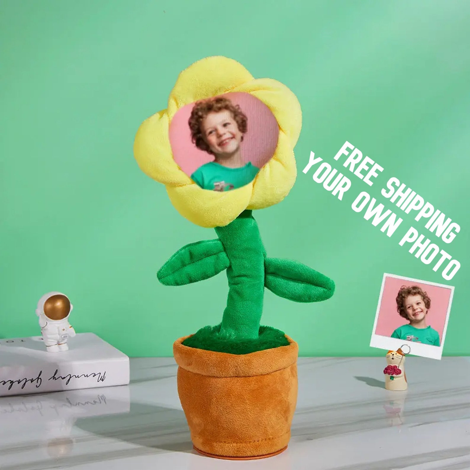 Custom Photo Dancing Plant Recording Music Toy Flower Singing Sunflower ...