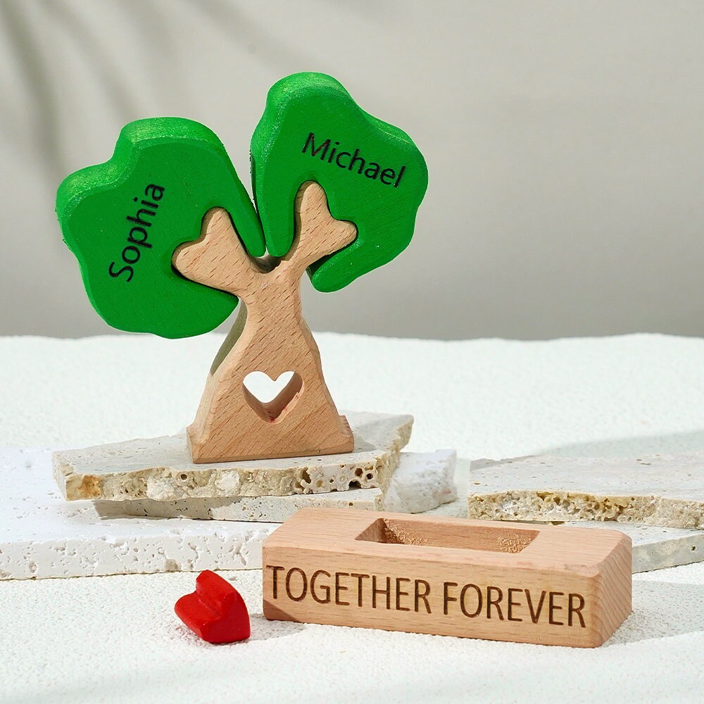 Wooden Family Tree Puzzle With Individual Names, Home Decor ...