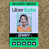 Uber Eats Driver ID Card With Your Picture - Custom Picture Badge ...