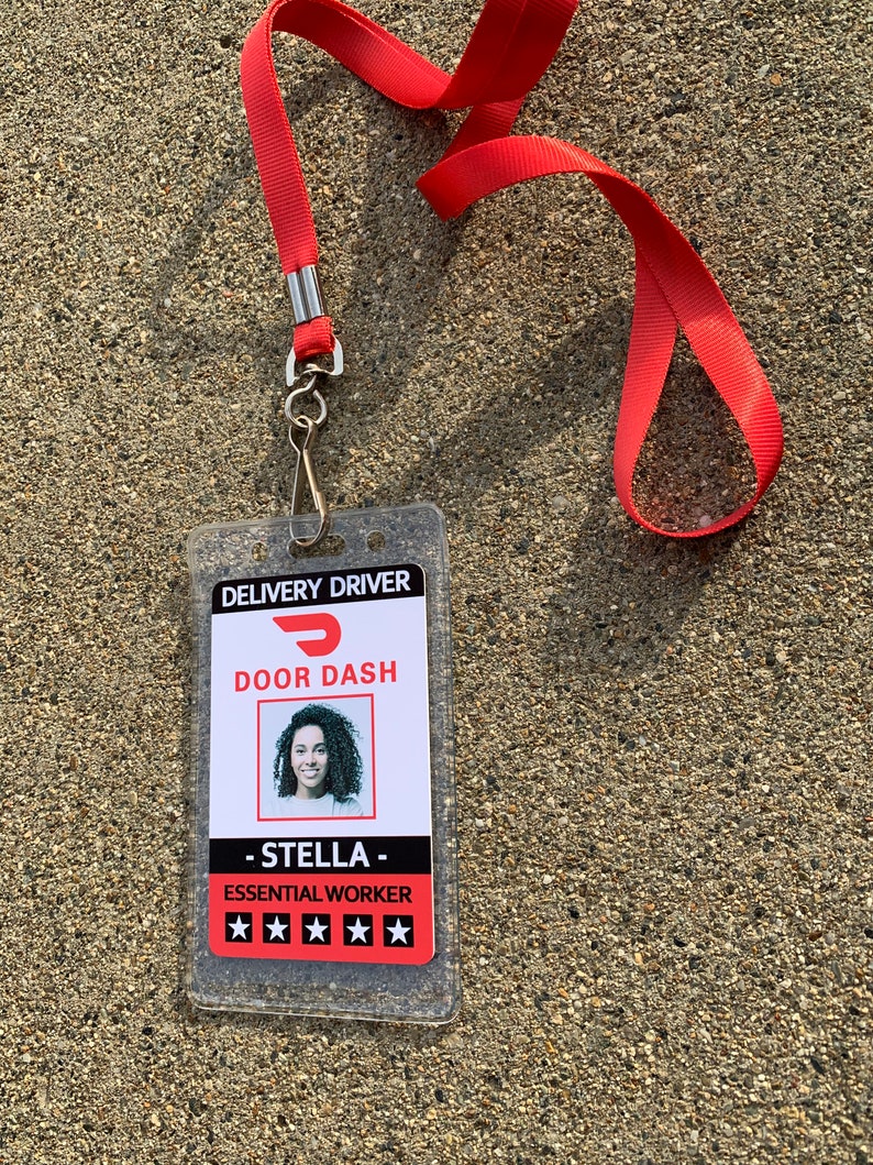 Doordash Uber Eats GRUBHUB ROADIE ID Card Badge Delivery - Etsy