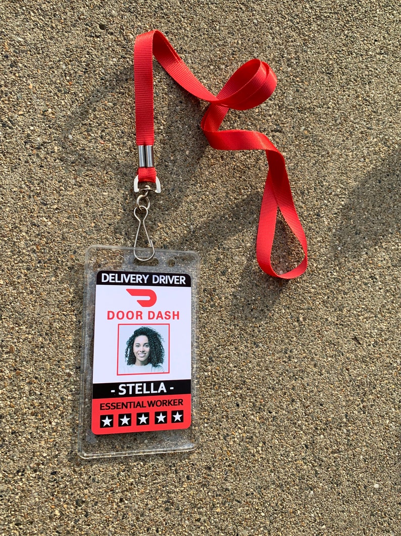 Doordash Uber Eats GRUBHUB ROADIE ID Card Badge Delivery - Etsy