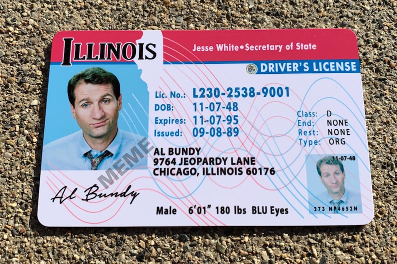 Al Bundy Drivers License ID Card Married With Children Prop - Etsy