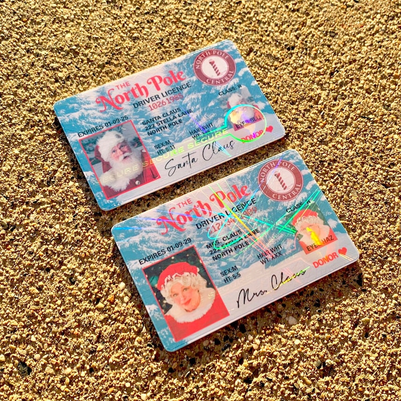 Santa Claus Drivers License - Etsy