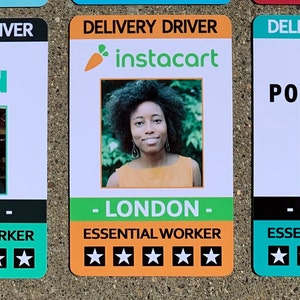 Uber Eats Driver ID Card With Your Picture - Custom Picture Badge ...