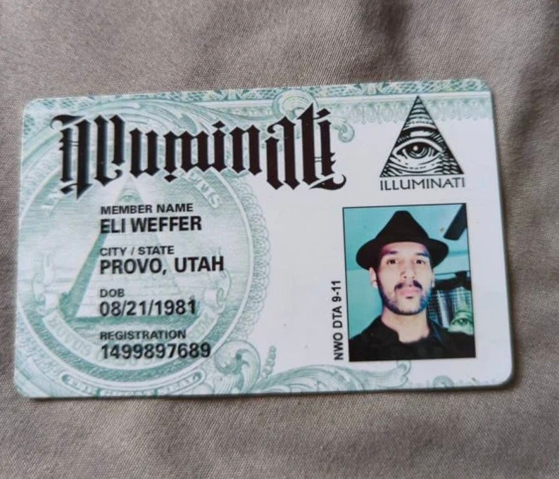 Illuminati Official Membership Id Card With Your Name on It - Etsy