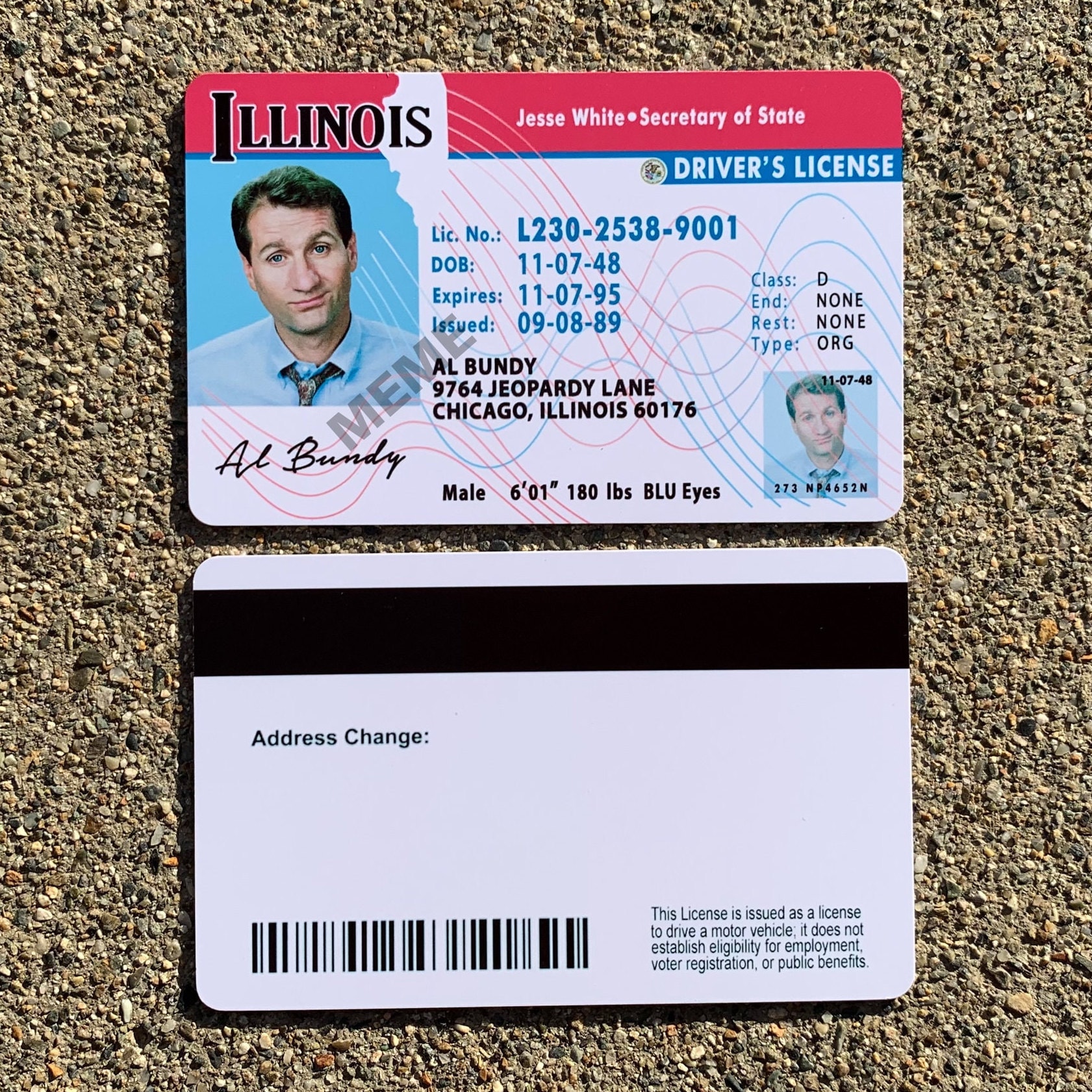 Al Bundy Drivers License ID Card Married With Children Prop - Etsy UK