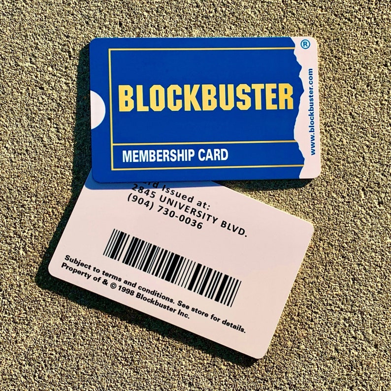 Blockbuster Membership Card Customizable Details With Name - Etsy