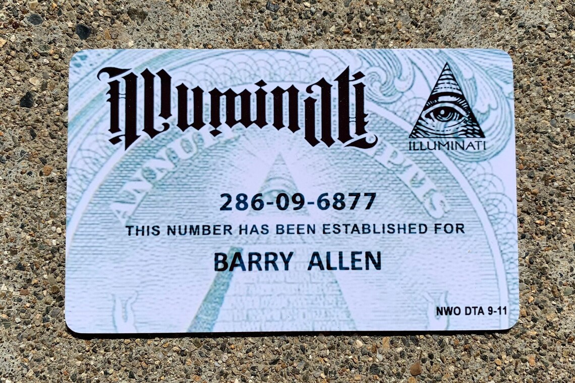 Illuminati Official Membership Id Card With Your Name on It - Etsy Canada
