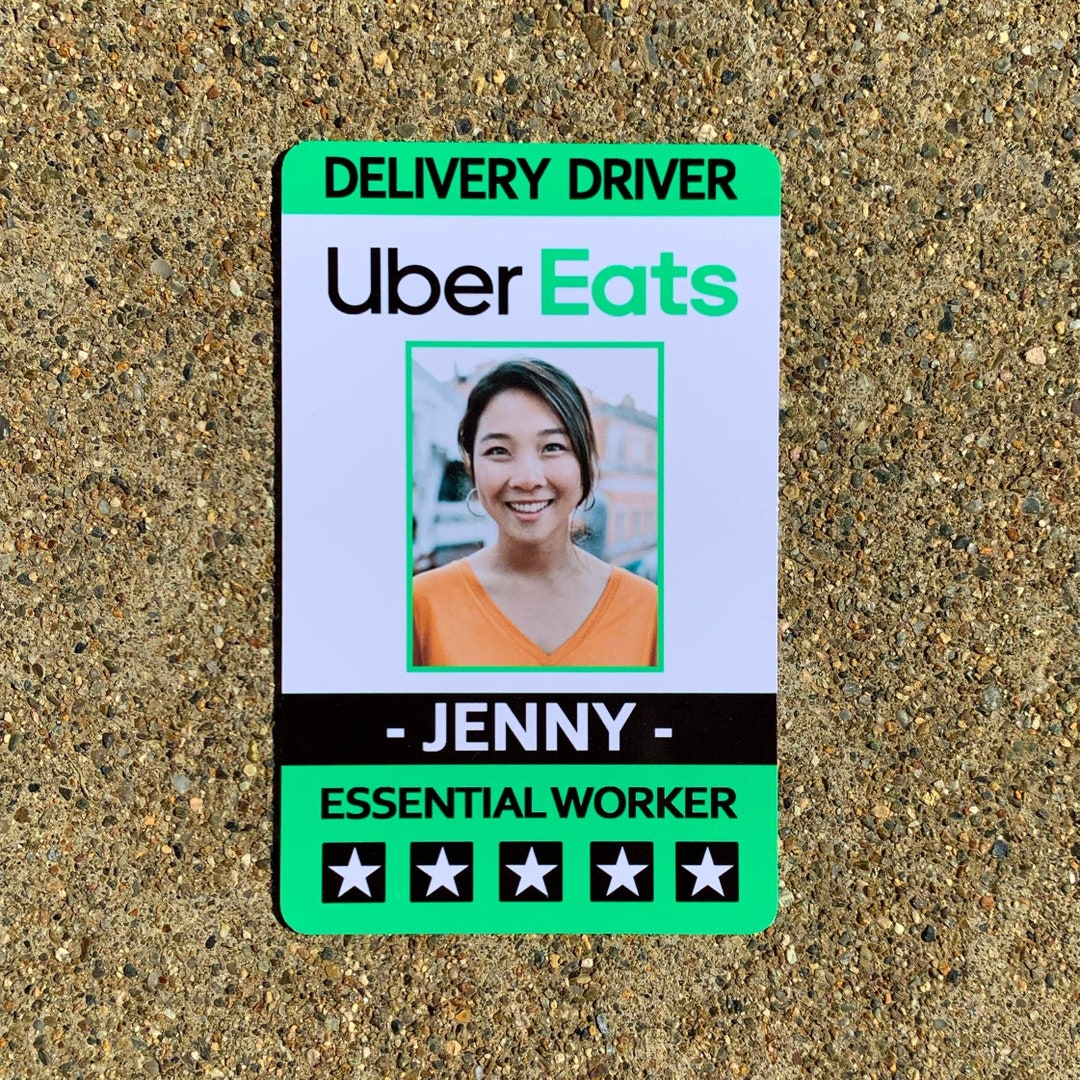 Uber Eats Driver ID Card With Your Picture - Custom Picture Badge ...