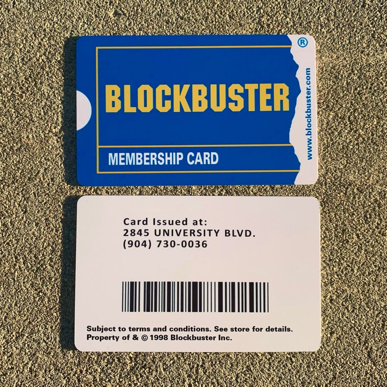 Blockbuster Membership Card Customizable Details With Name - Etsy