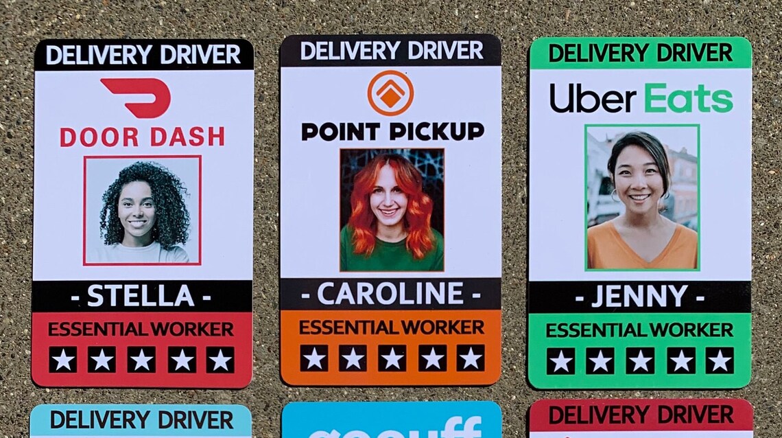 Uber Eats Driver ID Card With Your Picture Custom Picture - Etsy