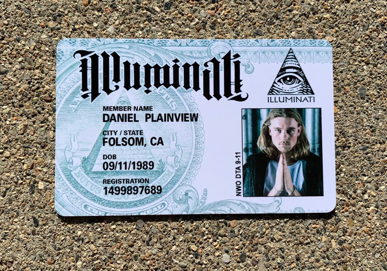 Illuminati Official Membership Id Card With Your Name on It - Etsy UK