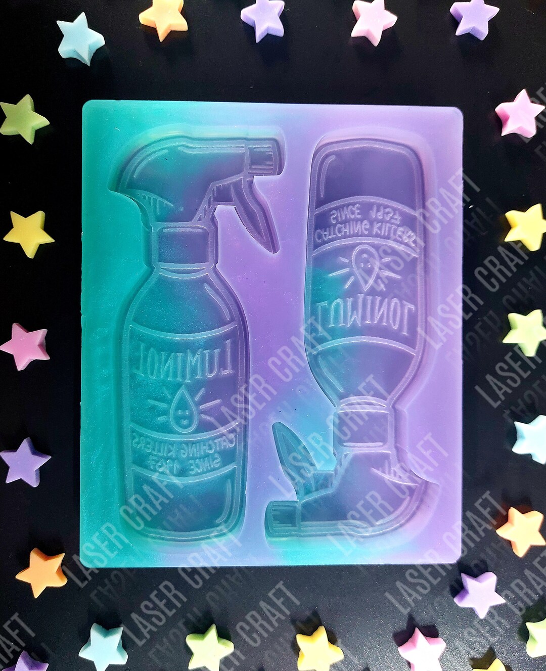 Luminol Bottle 2 Cell Silicone Mould for Wax, Resin Etc - Etsy