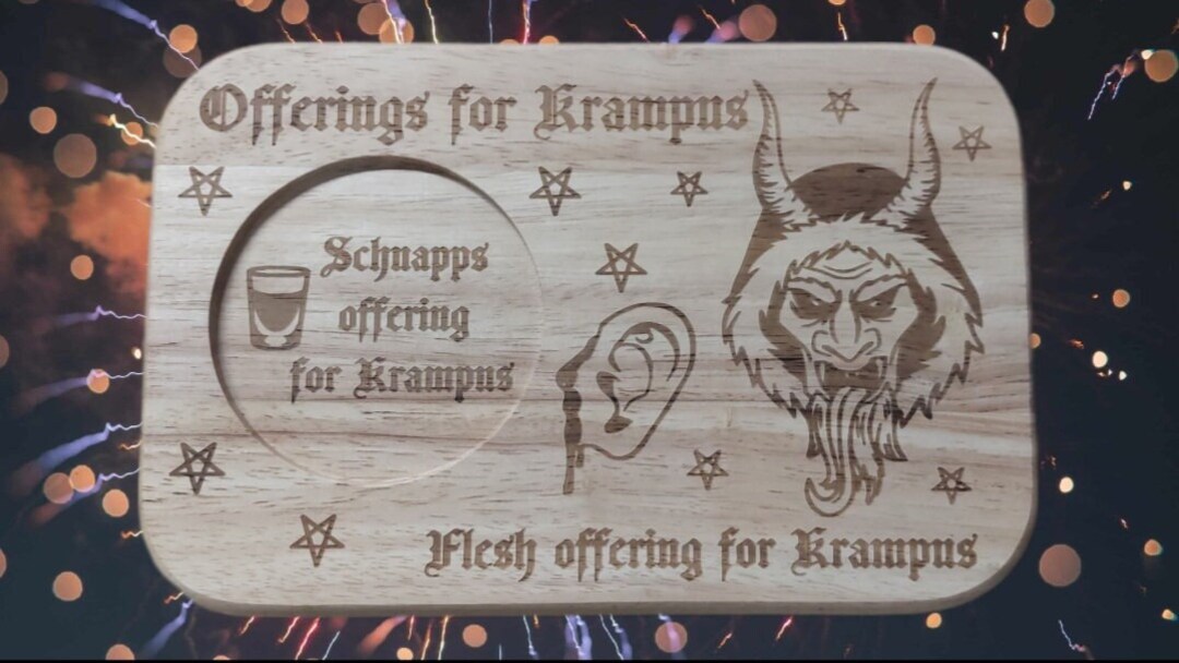 Krampus Offerings Board for Christmas Alternative Santa Plate - Etsy