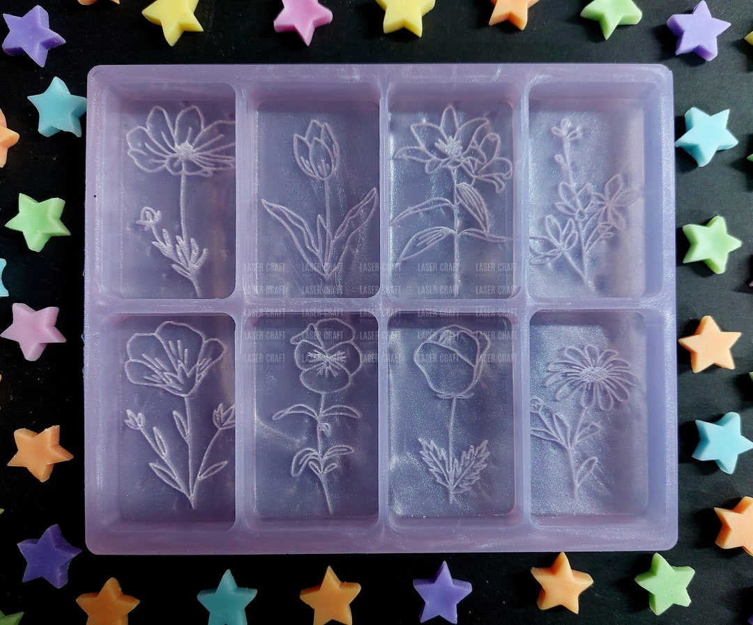 Pretty Flowers 8 Cell Silicone Mould for Wax, Resin, Soap Etc - Etsy