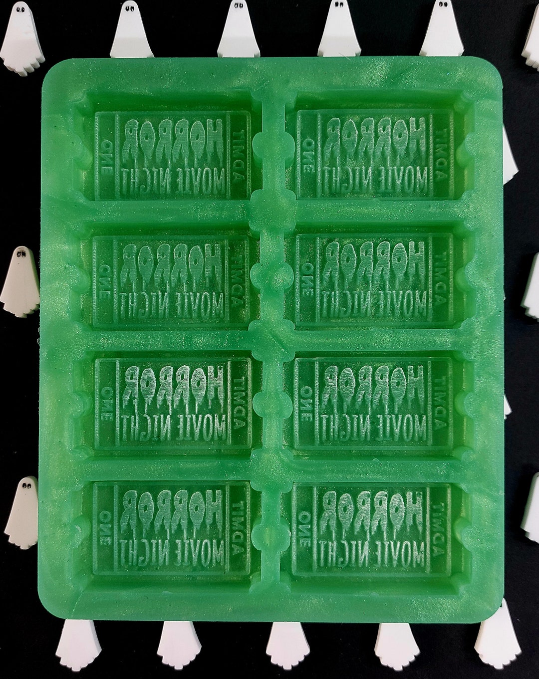 Horror Movie Ticket 8 Cell Silicone Mould for Wax, Resin and More ...