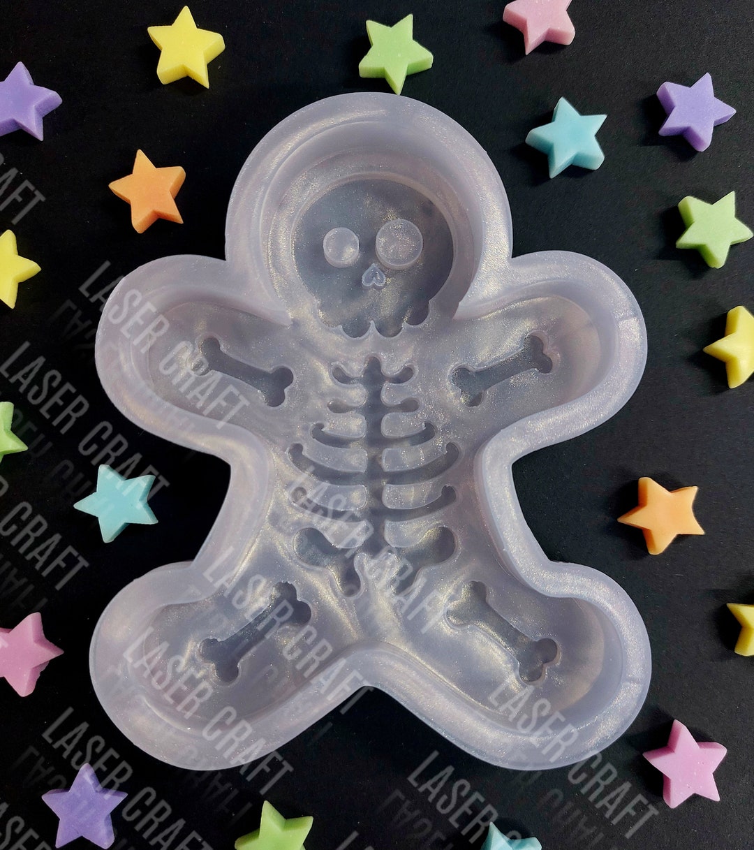 Skeleton Gingerbread Man Silicone Mould for Wax Resin Soap - Etsy
