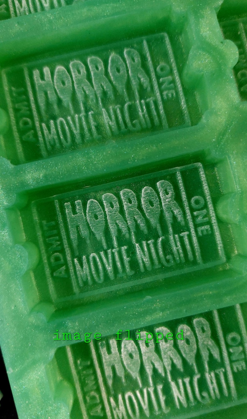 Horror Movie Ticket 8 Cell Silicone Mould for Wax, Resin and More ...
