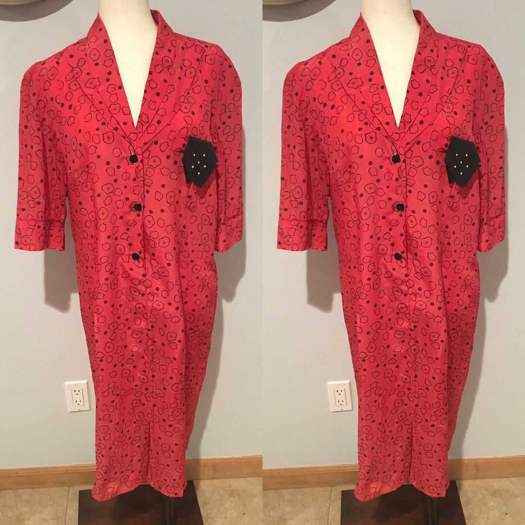 Funky 80’s Shirt Dress Size Medium-medium Large Dress Funky 80's Dress ...